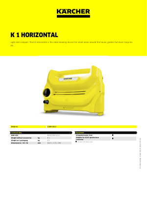 Karcher k1 horizontal store