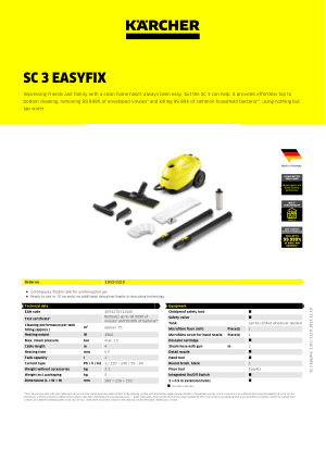 Kärcher Steam Cleaner SC3 EasyFix - Expert Portlaoise