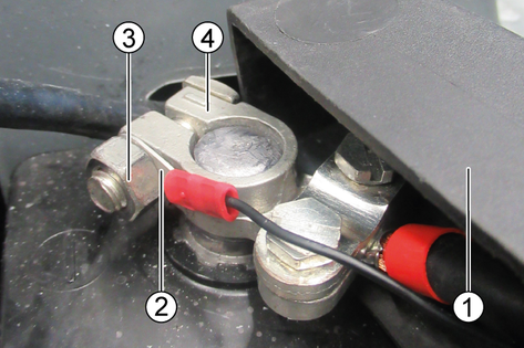 pole cap ring cable lug nut battery terminal