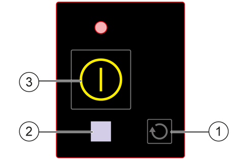 reset button led display led off neutral led on blue on off button