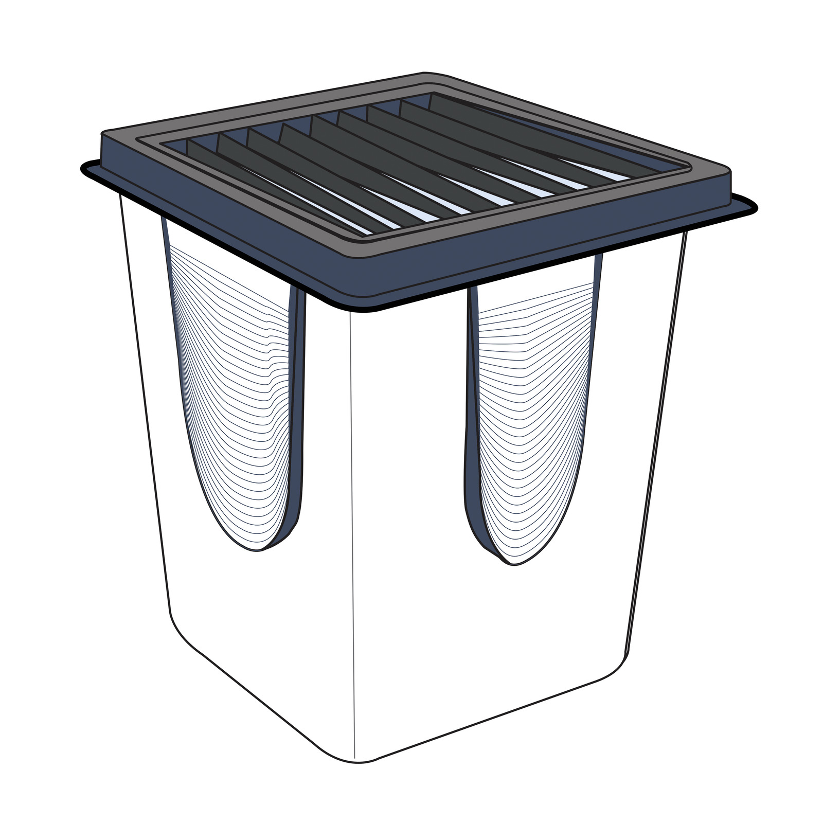 Kit basin fiberglass catch 3'x3'x4.5' 10435020 - Water Maze